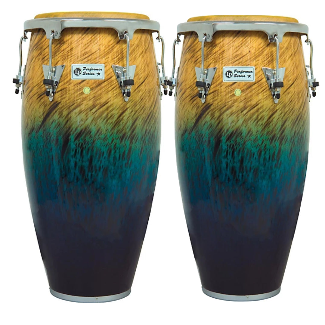 SET DE CONGAS LP PERFORMER BLUE FADE CONGA 11.75 Y TUMBADORA 12.50 ...